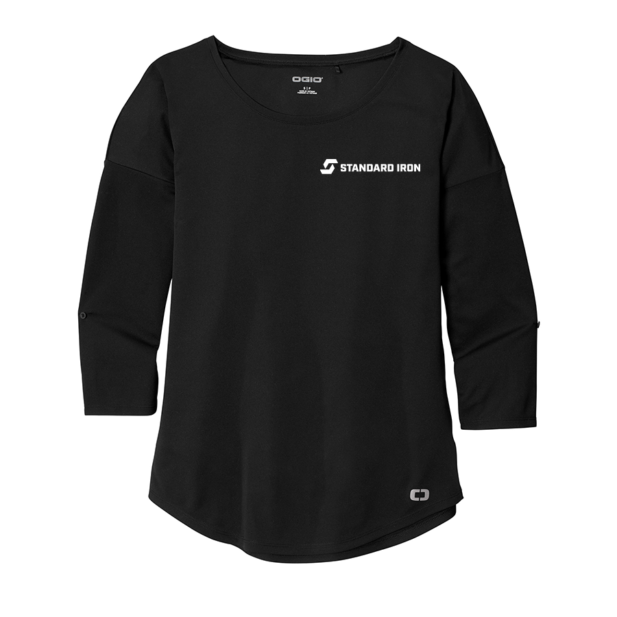 OGIO Ladies Gravitate Scoop 3/4 Sleeve – Standard Iron