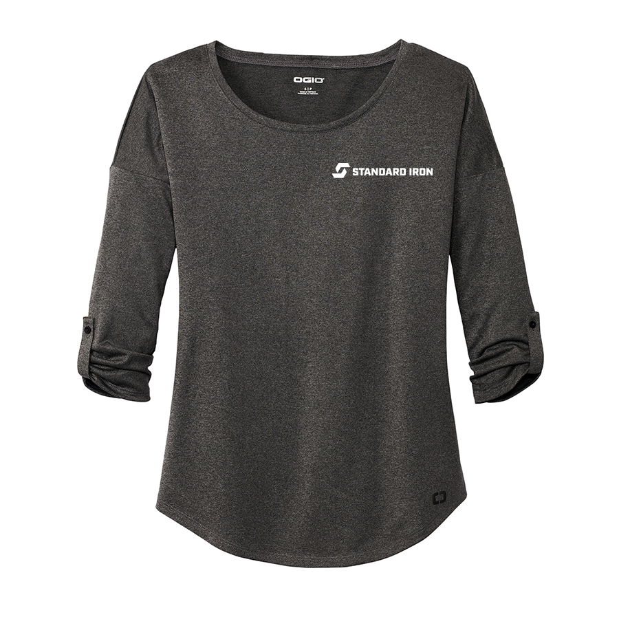 OGIO Ladies Gravitate Scoop 3/4 Sleeve – Standard Iron